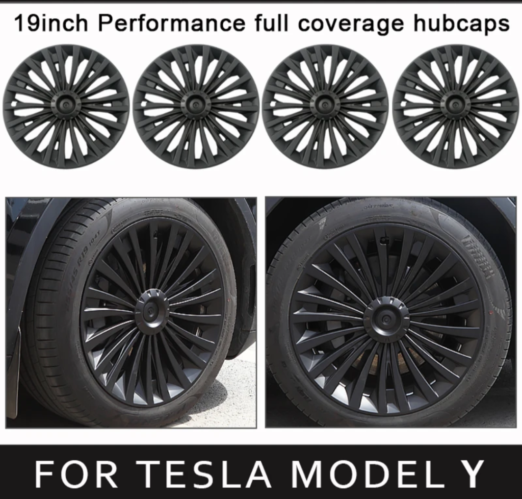 19″ BLADE HUBCAPS (V2) – MODEL Y/Full Blade Style - Tesla Gear, UK